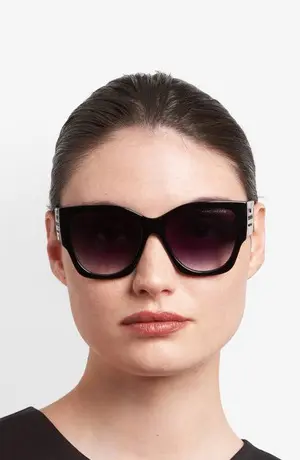 Marc Jacobs 56mm Gradient Cat Eye Sunglasses - Black/dark Grey Sf