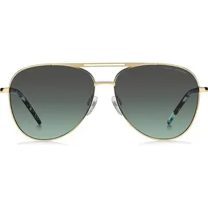 Marc Jacobs 59mm Pilot Sunglasses - Gold Blue/grey Green