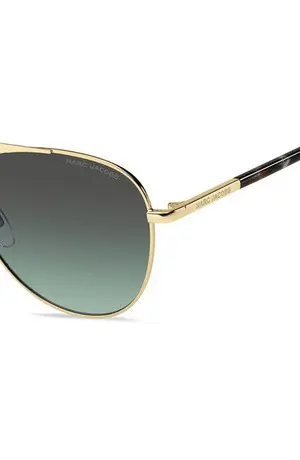 Marc Jacobs 59mm Pilot Sunglasses - Gold Blue/grey Green