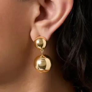 Jessica Simpson Double Ball Drop Earrings