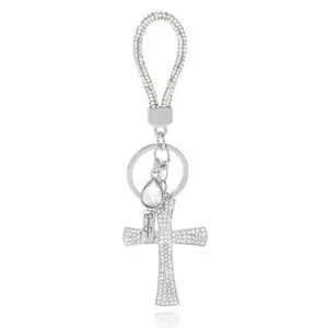 Jessica Simpson Rhinestone Cross Keychain