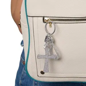 Jessica Simpson Rhinestone Cross Keychain