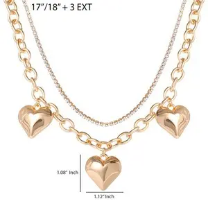 Jessica Simpson Triple Heart Statement Necklace