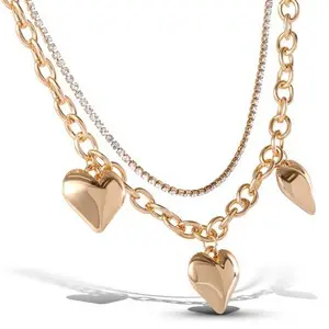 Jessica Simpson Triple Heart Statement Necklace