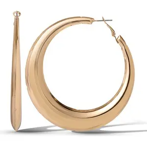 Jessica Simpson Bold Crescent Hoop Earrings - Gold