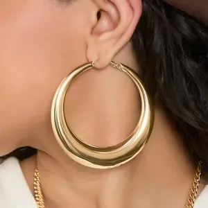 Jessica Simpson Bold Crescent Hoop Earrings