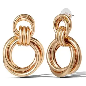 Jessica Simpson Interlocking Loop Earrings