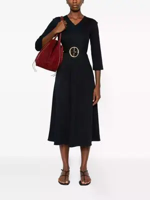 Max Mara Three-quarter Sleeve Flared Dress
