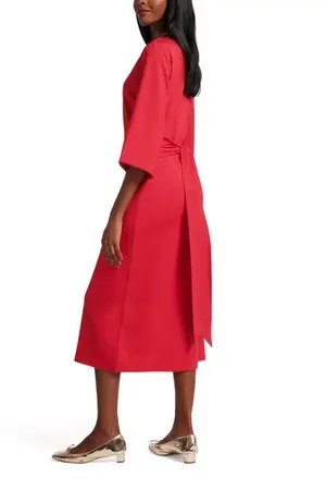 FRANCES VALENTINE Whitney Wrap Dress - Red