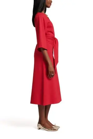 FRANCES VALENTINE Whitney Wrap Dress - Red