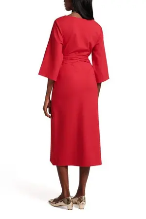 FRANCES VALENTINE Whitney Wrap Dress - Red