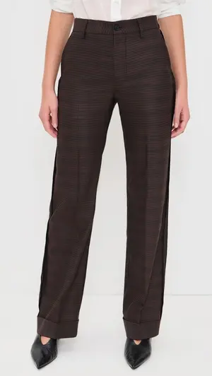 MAISON MARGIELA Plaid Patterned Trousers