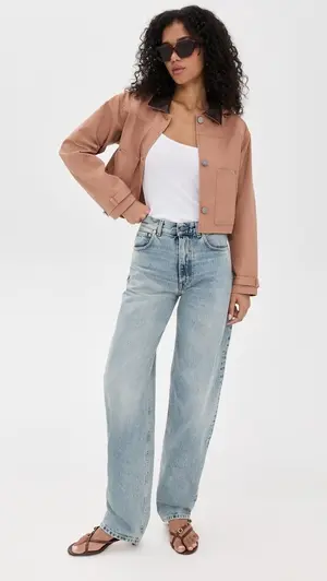 LE BOP Harriet Cropped Jacket - Mocha