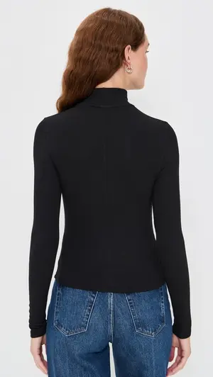 FRAME Rib Turtleneck - Black