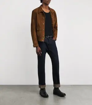Polo Ralph Lauren Double Rl Roughout Suede Jacket