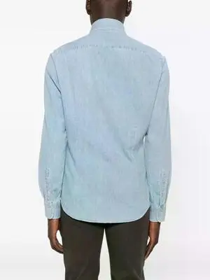 Eleventy Long-sleeve Denim Shirt - Blue