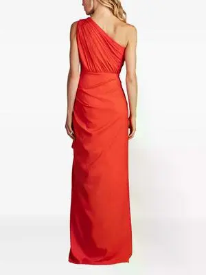Tadashi Shoji One-shoulder Ruffled Dress - Red