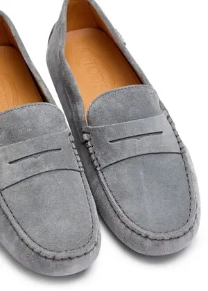 TOD'S Gommino Suede Loafers - Grey