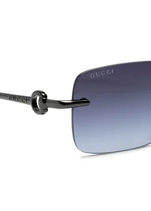 Gucci Rimless Rectangle-frame Sunglasses