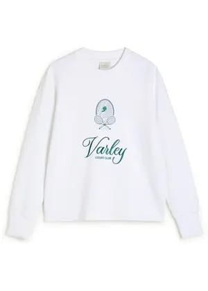 Varley Rasco Namesake Stretch-jersey Sweatshirt - White
