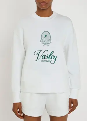 Varley Rasco Namesake Stretch-jersey Sweatshirt - White