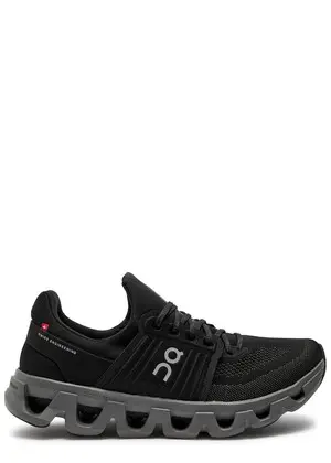 On Cloudswift 4 Panelled Mesh-knit Sneakers - Black