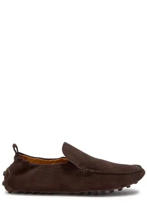 TOD'S Suede Gomma Loafers - Brown