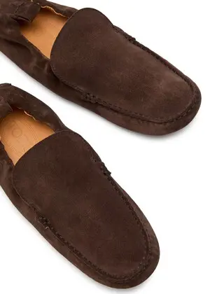 TOD'S Suede Gomma Loafers - Brown