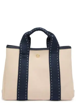 Rue De Verneuil Traversée S Sellier Canvas Tote Bag - White