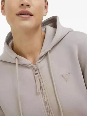 Guess Logo-plaque Zip-up Hoodie