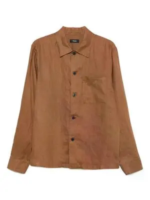 Theory Linen Shirt - Brown