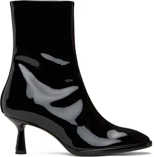 AeydĒ Aeyde Dorothy Patent Calfskin Boots - Black