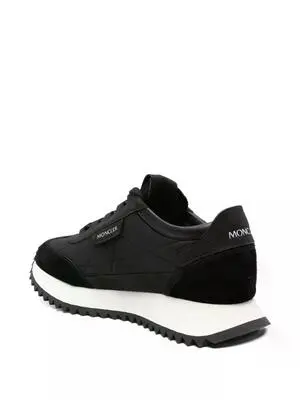 Moncler Pacey 2 Leather Logo Sneakers - Black