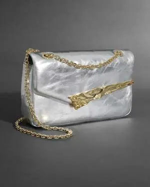Alexis Bittar Angular Shoulder Bag - Silver