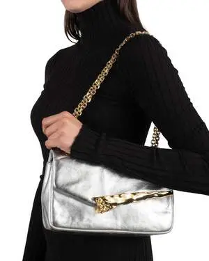 Alexis Bittar Angular Shoulder Bag - Silver