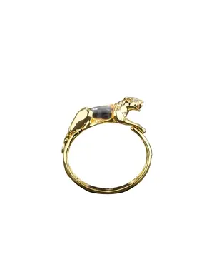 Alexis Bittar Panther Jelly Belly Hinge Bracelet