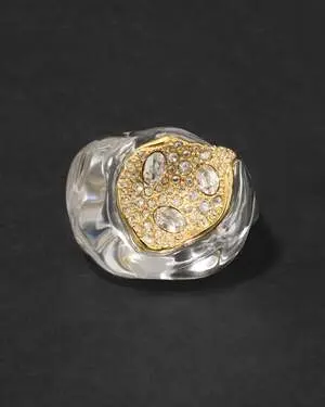 Alexis Bittar Liquid Lucite Crystal Ring
