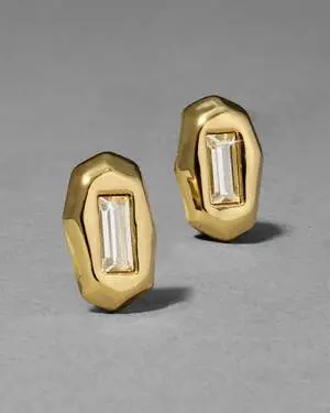 Alexis Bittar Crystal Spear Front Back Stud Earrings