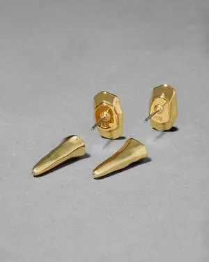 Alexis Bittar Crystal Spear Front Back Stud Earrings