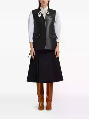 Marni Front-button Leather Gilet