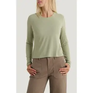 FREE FLY Long Sleeve Rib T-Shirt Tea