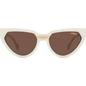 Carrera Eyewear Victory 57mm Butterfly Sunglasses - Ivory/brown