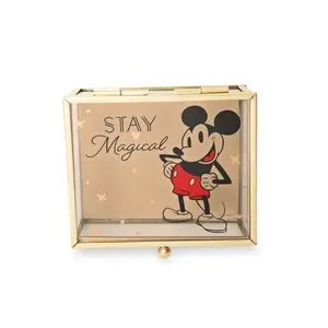 Disney Stay Magical" Glass Jewelry Box - Gold