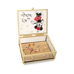 Disney Minnie Mouse Glass Jewelry Box
