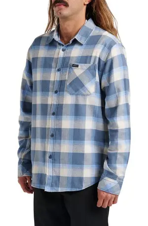 Quiksilver Penmar Check Cotton Flannel Button-up Shirt - China Blue