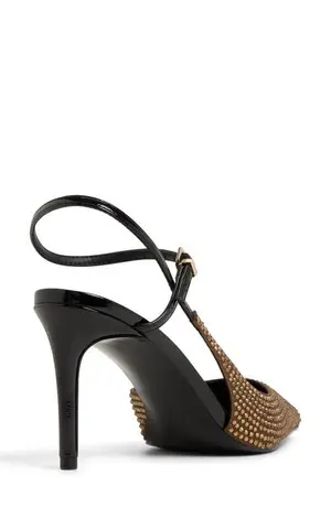 Aldo Kymmberly Ankle Strap Pointed Toe Pump - Brown Multi