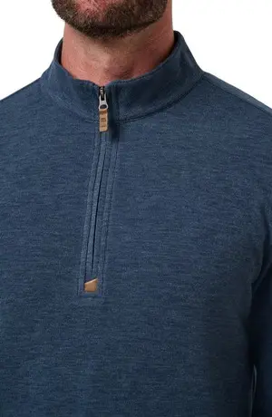 Travis Mathew Cloud Quarter Zip - Heather Navy