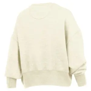 PRESSBOX Auburn Tigers Oversized Waist-length Crewneck Sweatshirt - Natural