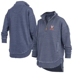 PRESSBOX Virginia Cavaliers Northfork Sojourn Poncho Quarter-zip Sweatshirt