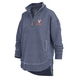 PRESSBOX Virginia Cavaliers Northfork Sojourn Poncho Quarter-zip Sweatshirt